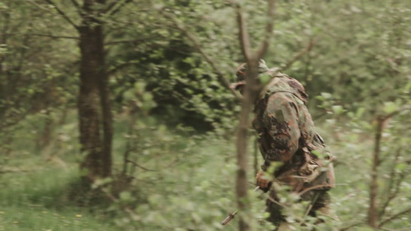 Running, Soldier, Camouflage Uniform, Gun by Cinematic Vision – Stock ...