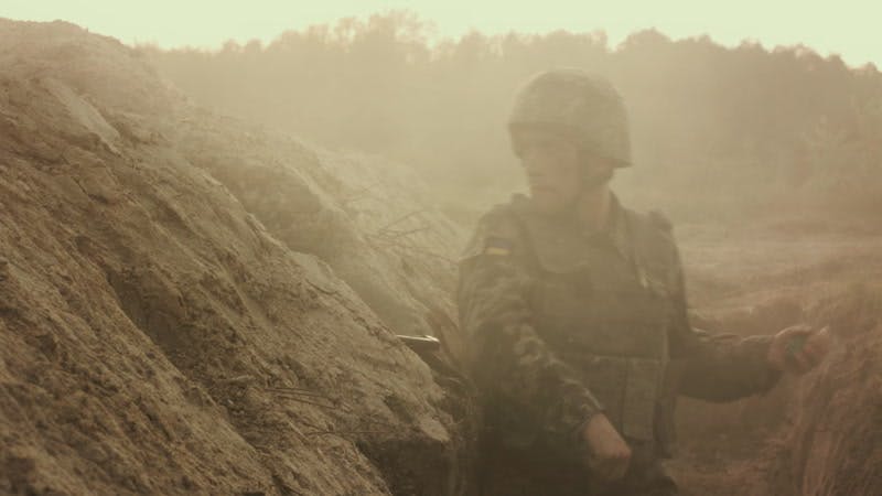 Military Warfare, Soldier, Trench, Throwing by Cinematic Vision – Stock ...