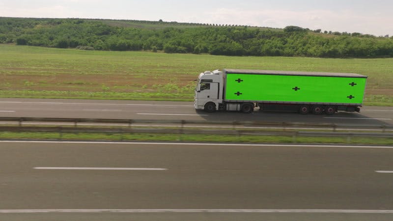 Semi Trailer, Railing, Green Screen, Trees by Videophilia – Stock ...