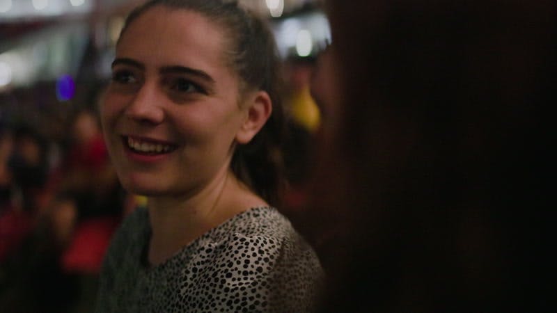Amusement Park Girls Talking Lights By Robbie Fatt Stock Footage Artlist