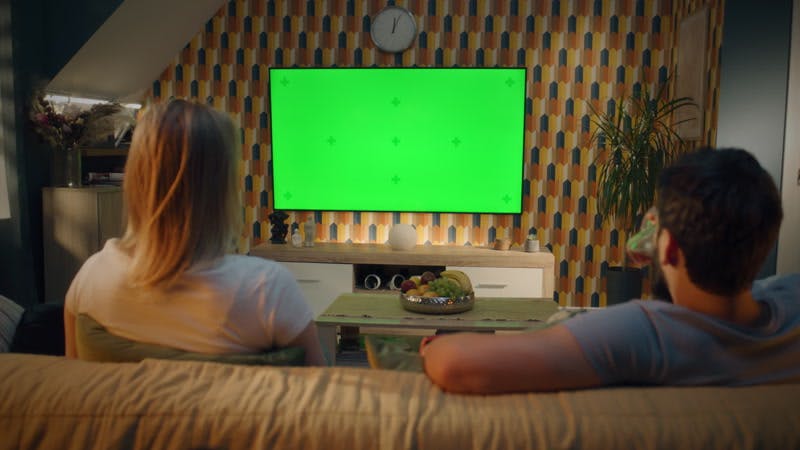 Green Screen, Couch, Tv, Watching by Frame Stock Footage – Stock ...