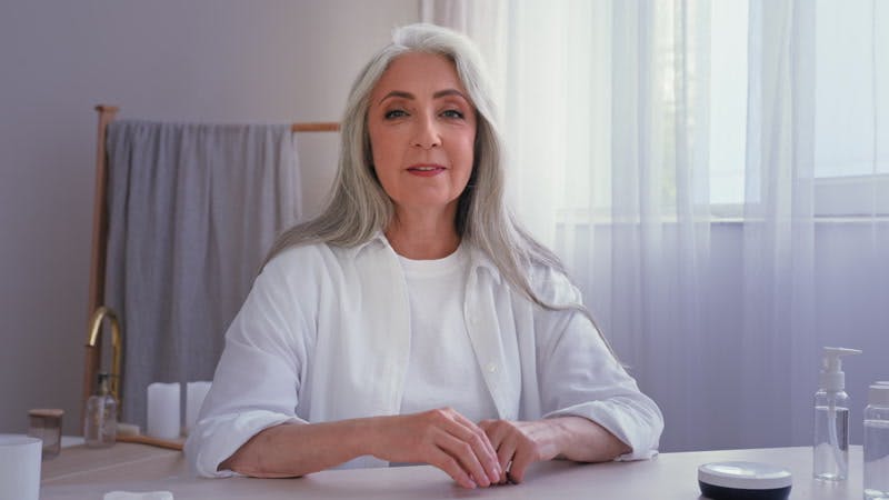 Wellbeing, Wrinkles, Talking, Looking At Camera by MayaLab – Stock ...