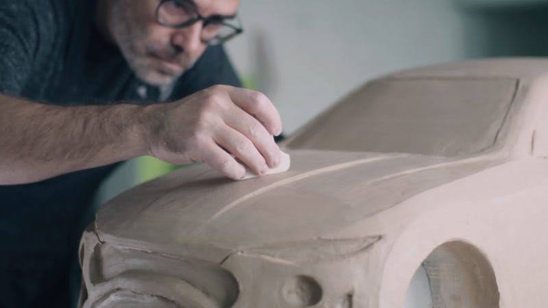 Artist, Clay, Smoothing, Sculpture by Frame Stock Footage – Stock ...