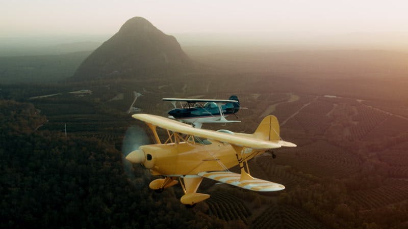 Mountain, Smoke, Flying, Light Aircraft by Nostalgia – Stock Footage ...