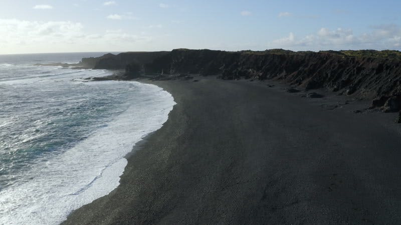 Coast, Cliffs, Black-beach, Sand by Bunch of Clips – Stock Footage ...