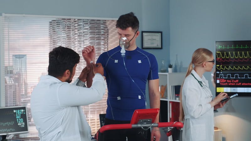 Oxygen Mask, Treadmill, Doctor, Athlete by Maks Art – Stock Footage ...