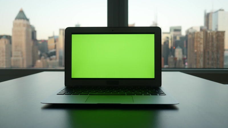 Laptop, Building, Window, Green Screen by Animedias – Stock Footage ...