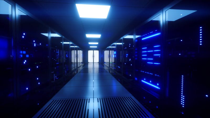 Cgi, Data Center, Serverroom, Electric Blue by FlashMovie – Stock ...