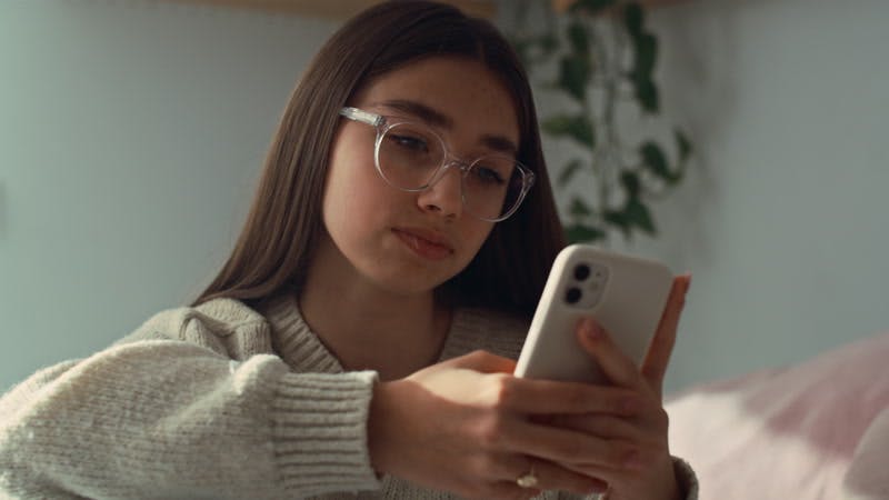 Teen Girl, Looking, Reading, Phone by Gpoint Studio – Stock Footage | Artlist