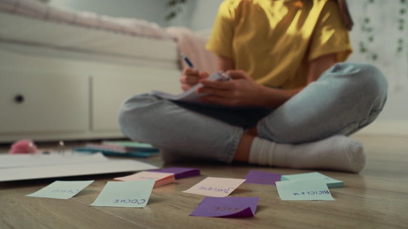Sticky Notes, Floor, Studying, Sitting by Gpoint Studio – Stock Footage ...