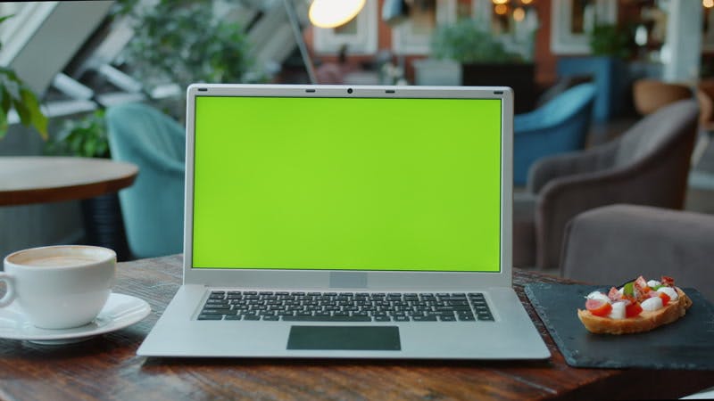 Cafe, Green Screen, Laptop, Tabletop by VITALY GARIEV – Stock Footage ...