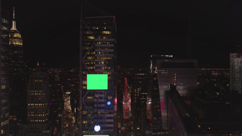 City Lights, Skyscrapers, Green Screen, Buildings by 21 Aerials – Stock ...