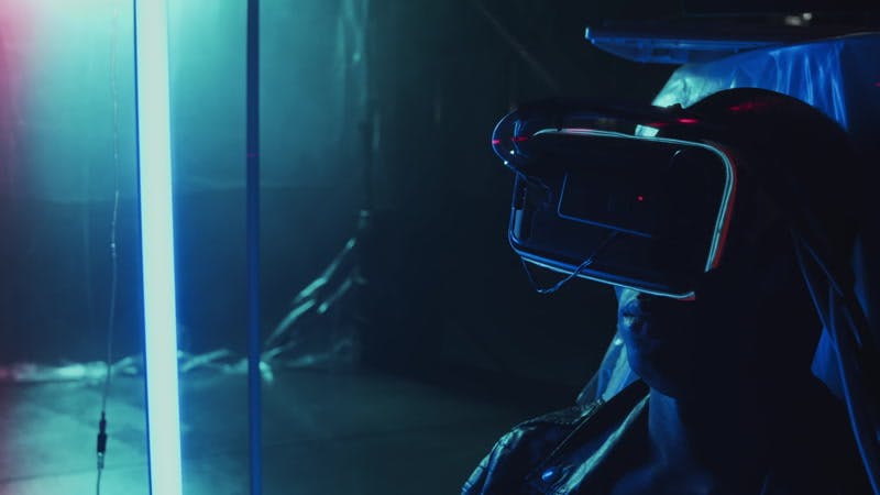 Cyborg, Humanoid, Vr Goggles, Scanner by Pressmaster – Stock Footage ...