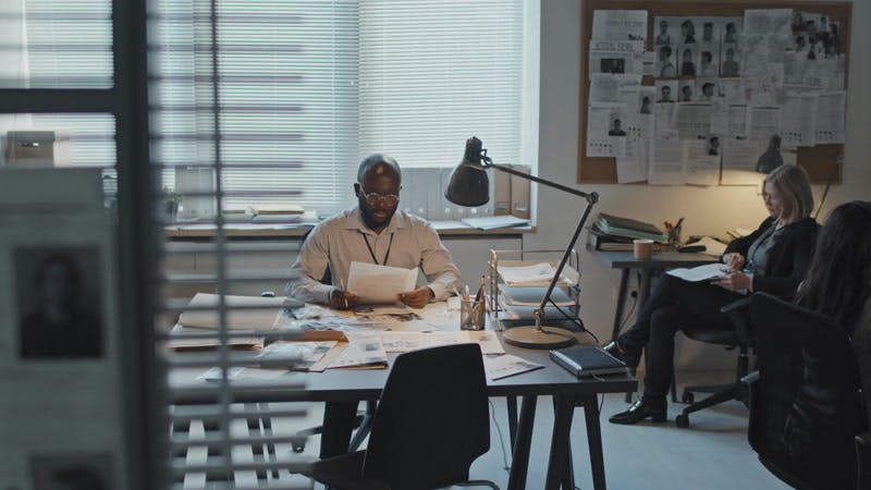Investigation, Office, Agents, Working by Pressmaster – Stock Footage ...