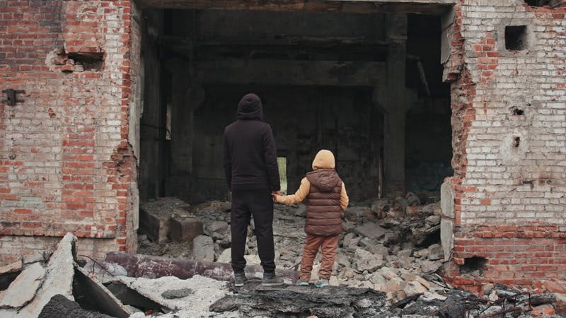 Destruction, Plight, Refugees, Looking by Pressmaster – Stock Footage ...