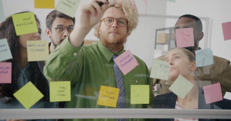 Colleagues, Writing, Sticky Notes, Team by VITALY GARIEV – Stock ...