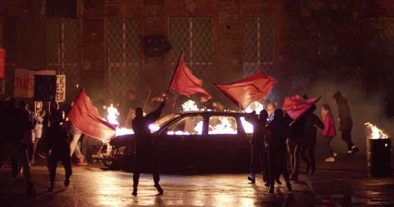 Car, Crowd, Fire, Riot by LACOFILMS – Stock Footage | Artlist
