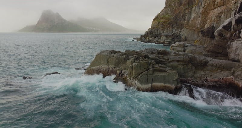 Cloudy, Drone, Ocean, Hout Bay by Tanner Fowler – Stock Footage | Artlist