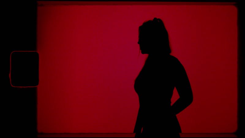 Silhouette, Red Background, Profile, Moving by Thomas Gellert – Stock ...