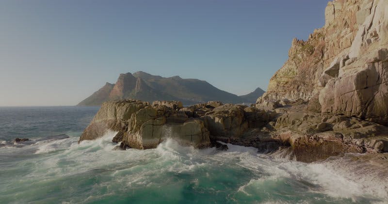 Sea, Mountain, Drone, Cliffside Ocean Bay by Tanner Fowler – Stock ...