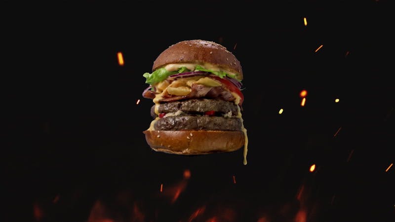 Flame Grilled, Green Screen, Burger, Bun by Cinematic Vision – Stock ...