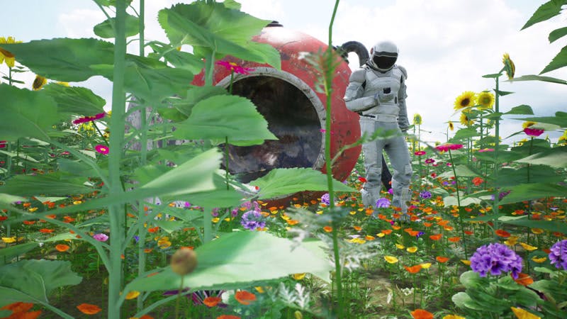 Space Pod, Cgi, Flower Field, Standing by Savagerus – Stock Footage ...