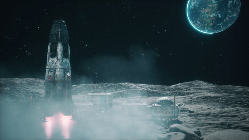 Cgi, Spaceship, Flames, Moon by Savagerus – Stock Footage | Artlist