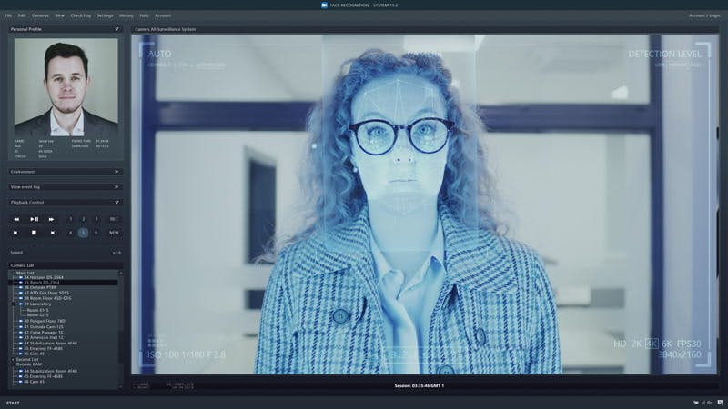 Face Scan, Software, Identity Verification, Security by Frame Stock ...