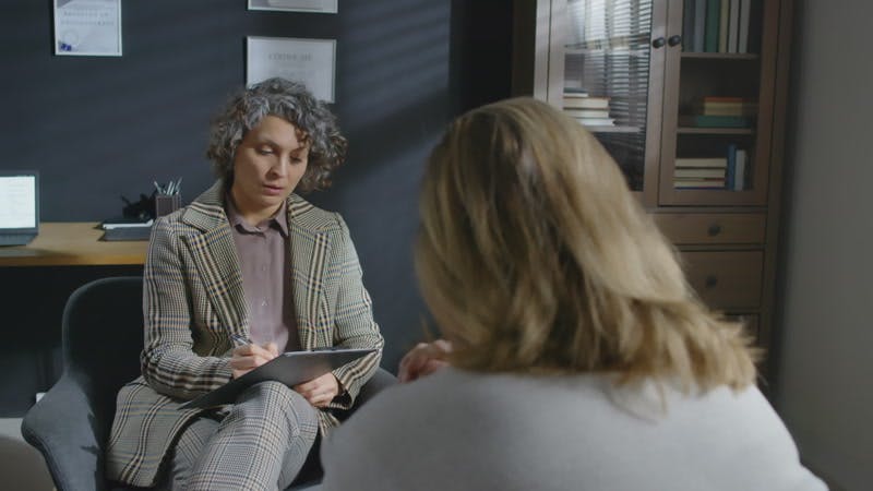 Sitting, Shrink, Therapy Session, Office by Pressmaster – Stock Footage ...