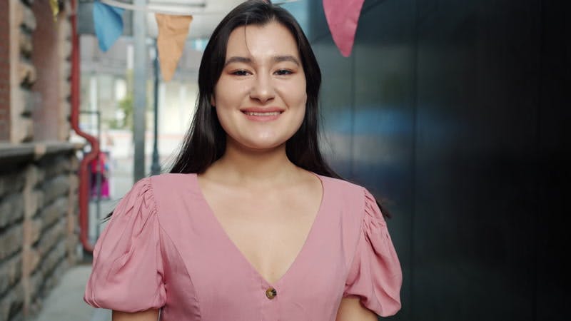 Looking At Camera, Smiling, Woman, Portrait by VITALY GARIEV – Stock ...