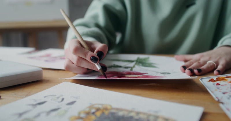 Artist, Painter, Atelier, Drawing by M-ART production – Stock Footage ...