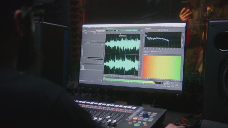 Control Room, Analyzing, Recording Studio, Ots by Frame Stock Footage ...