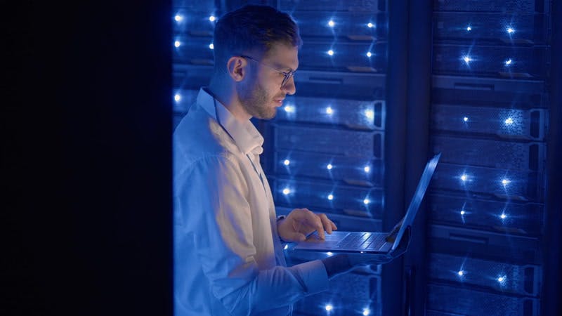 Server Room, Blue, It, Laptop by Evgenii Petrunin – Stock Footage | Artlist