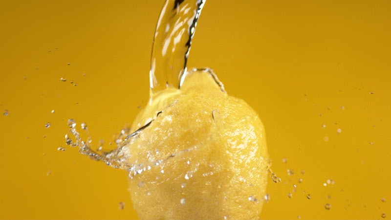 Drops, Yellow Background, Spin, Water Splash by Via Films – Stock ...