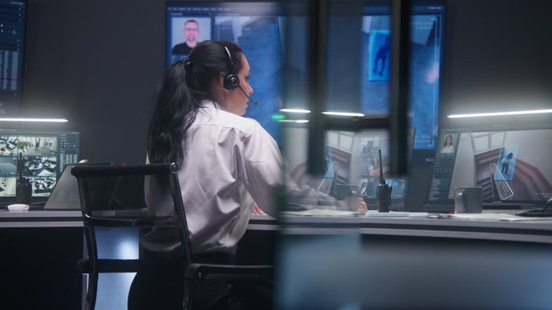 Control Room, Cyber, Cybersecurity, Watching by Frame Stock Footage ...
