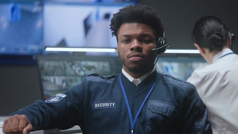 Security Officer, Uniform, Control Room, Cyber Security by Frame Stock ...