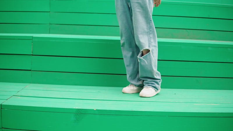 Woman, Street Dancing, Modern Dance, Green Background by Eleven Studio ...