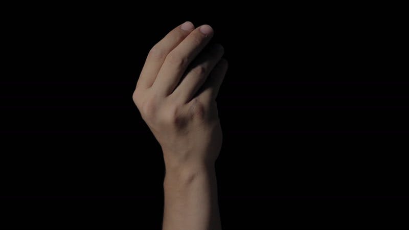 Hand, Fingers, Black Background, Signals by Naama Dashevski – Stock ...
