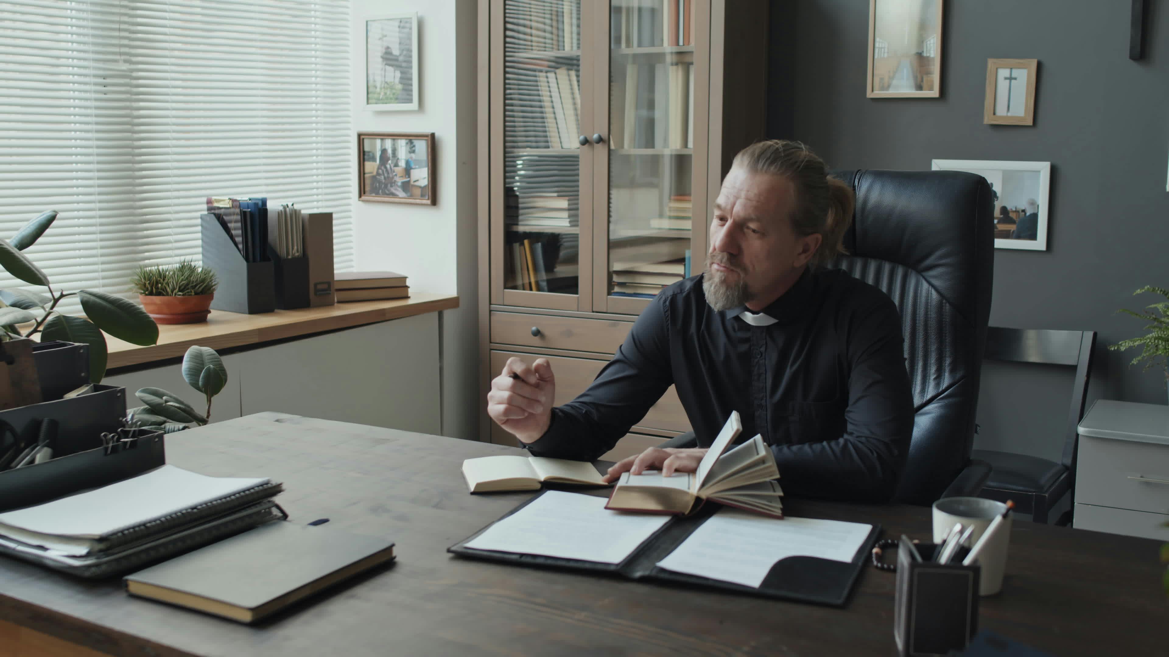 Discover priest-at-work, a story-driven footage | Artlist