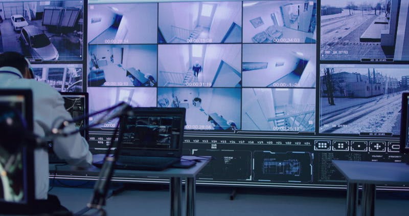 Control Room, Crime, Operation, Cameras by Frame Stock Footage – Stock ...