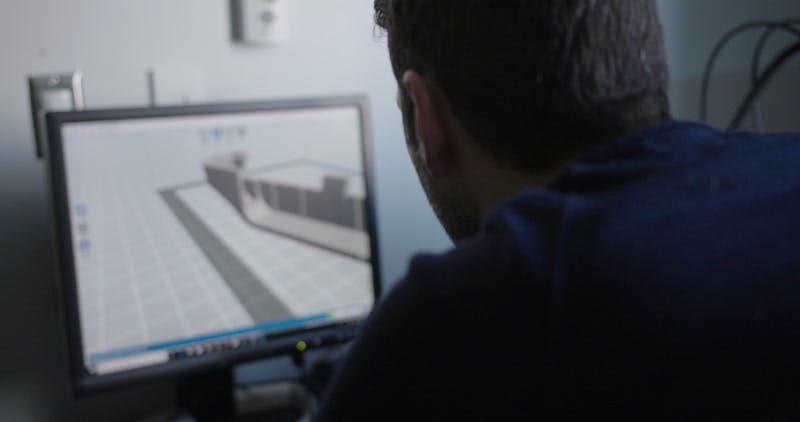 Man, Computer, 3d Printer, Working by Josh Youngbar – Stock Footage ...