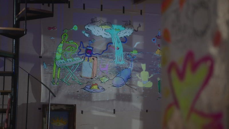 Painting, Studio, Drawing, Projection by Yuki Film – Stock Footage ...