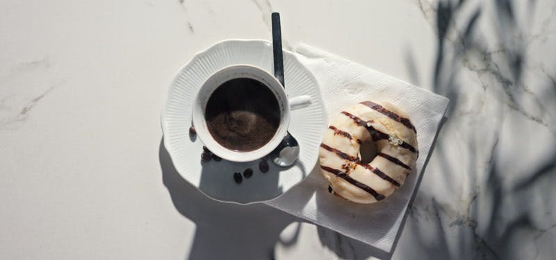 Coffee Cup, Donut, Doughnut, Shadow by Omri Ohana – Stock Footage | Artlist