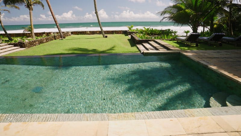 Swimming Pool, Villa, Palm Tree, Resort by Artem Medvediev – Stock ...