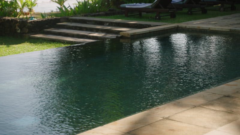 Tropical, Sunloungers, Stair, Swimming Pool by Artem Medvediev – Stock ...