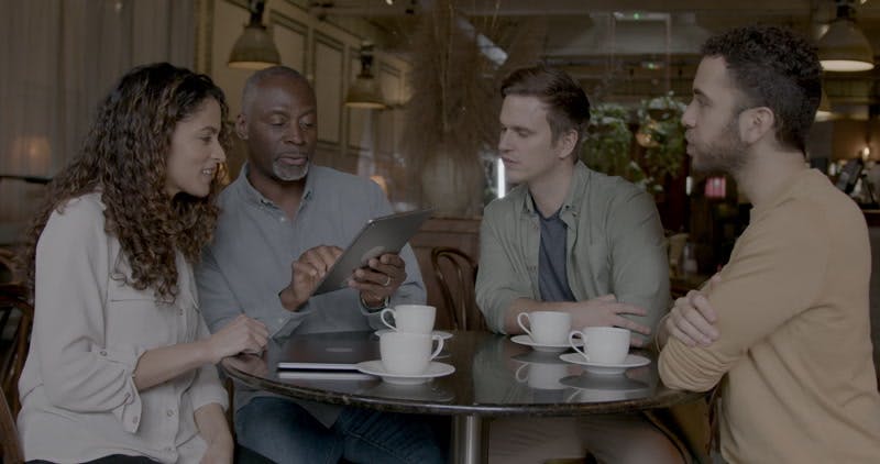 Woman, Talking, Tablet, Conversation by Erwin de Boer – Stock Footage ...