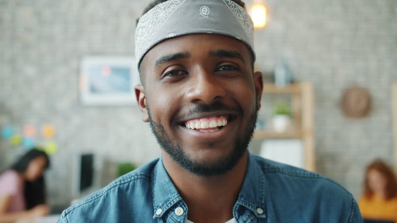 Man, Portrait, Looking At Camera, Smiling by VITALY GARIEV – Stock ...