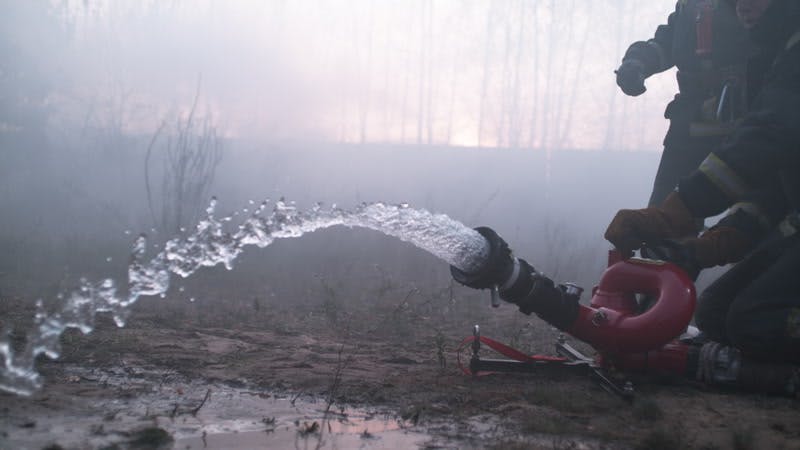 Firefighters, Water Stream, Emergency Response, Fire Suppression by ...