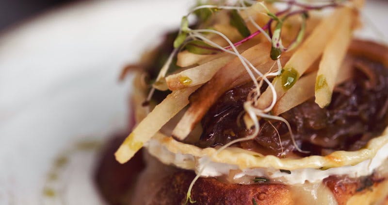 Brioche, Camembert, Sprouts, Onion Jam by Film spirits – Stock Footage ...