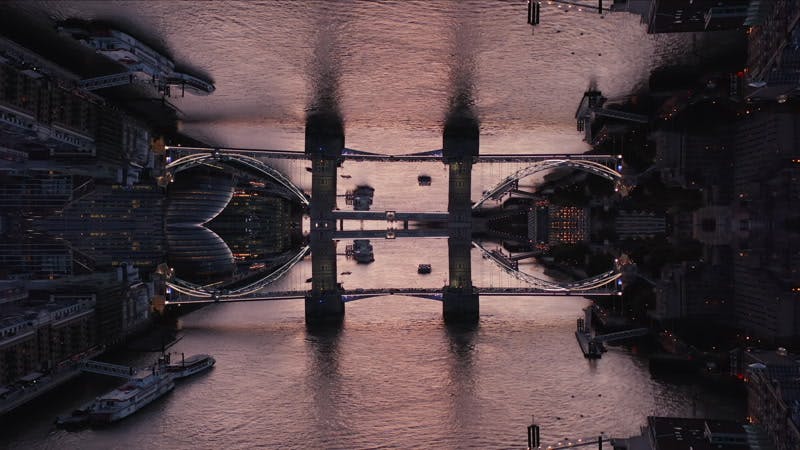 Bridge, Trippy, Golden Hour, Drone by 21 Aerials – Stock Footage | Artlist